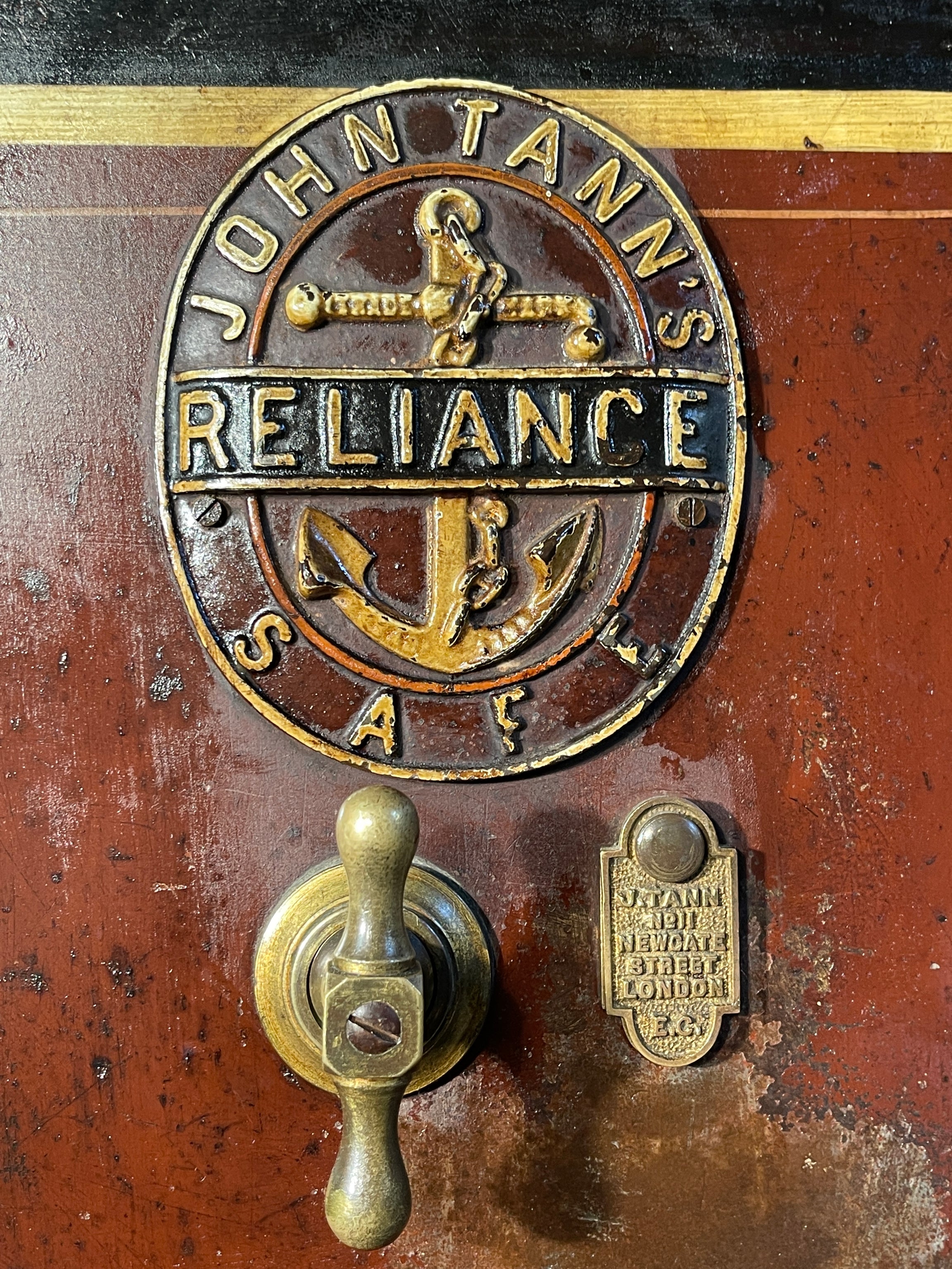 Antique Anchor Reliance Iron Safe By John Tann With Working Key Circa ...