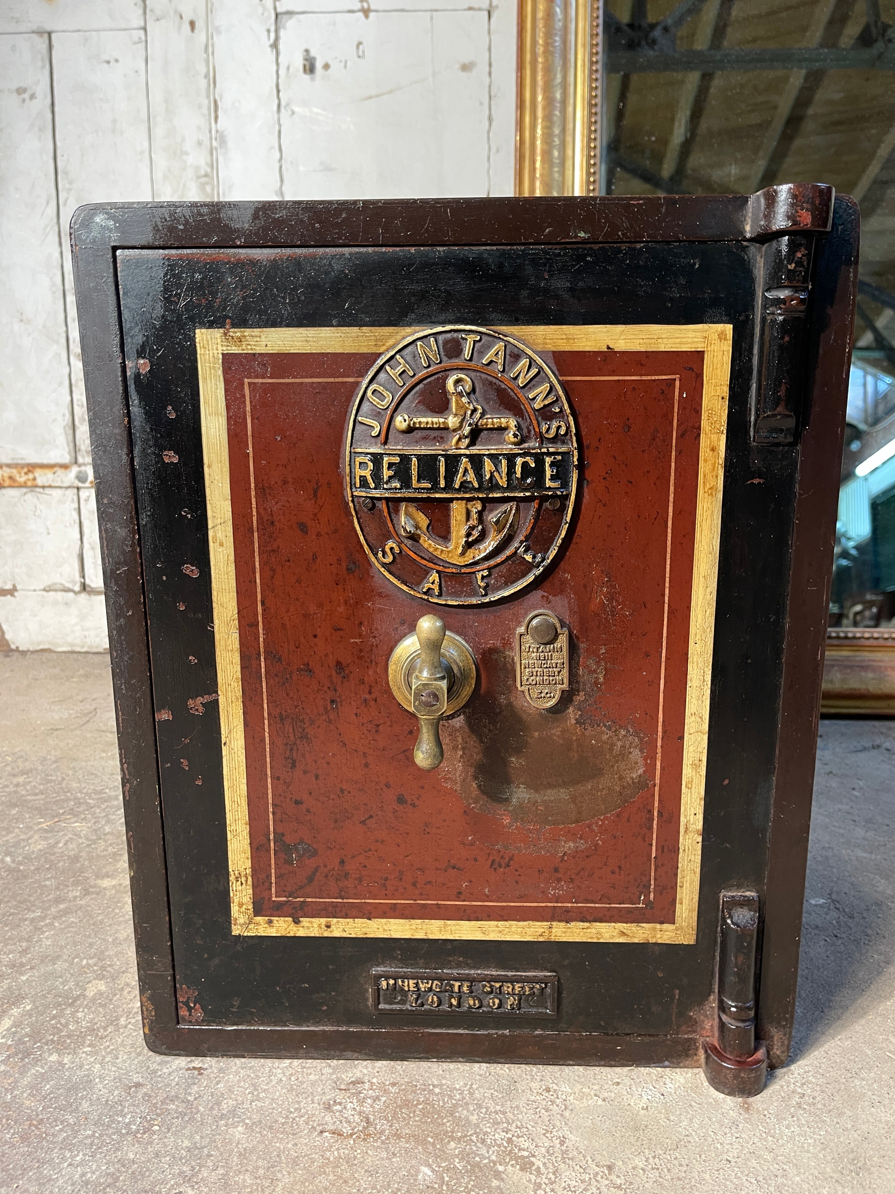 Antique Anchor Reliance Iron Safe By John Tann With Working Key Circa ...