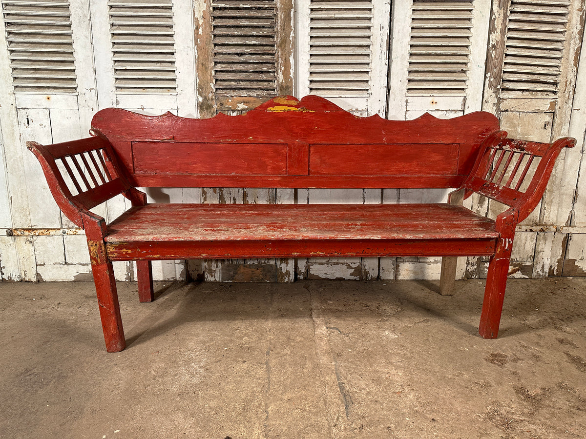 Early Antique Swedish Love/Marriage Bench Circa 1850– Search & Rescued