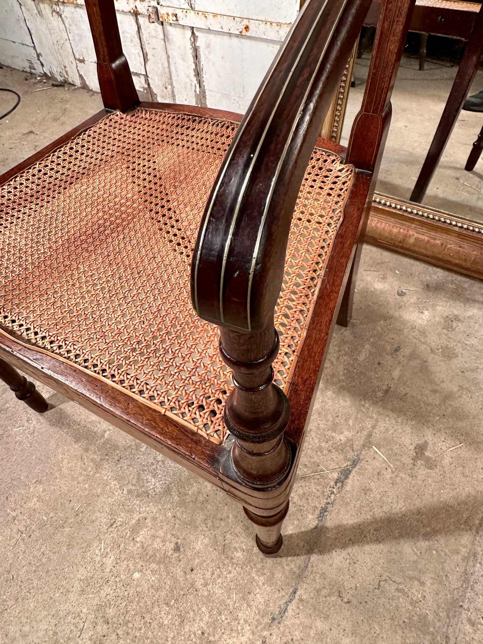 Antique Regency Cane & Brass Inlaid Elbow Chair Circa 1830– Search ...