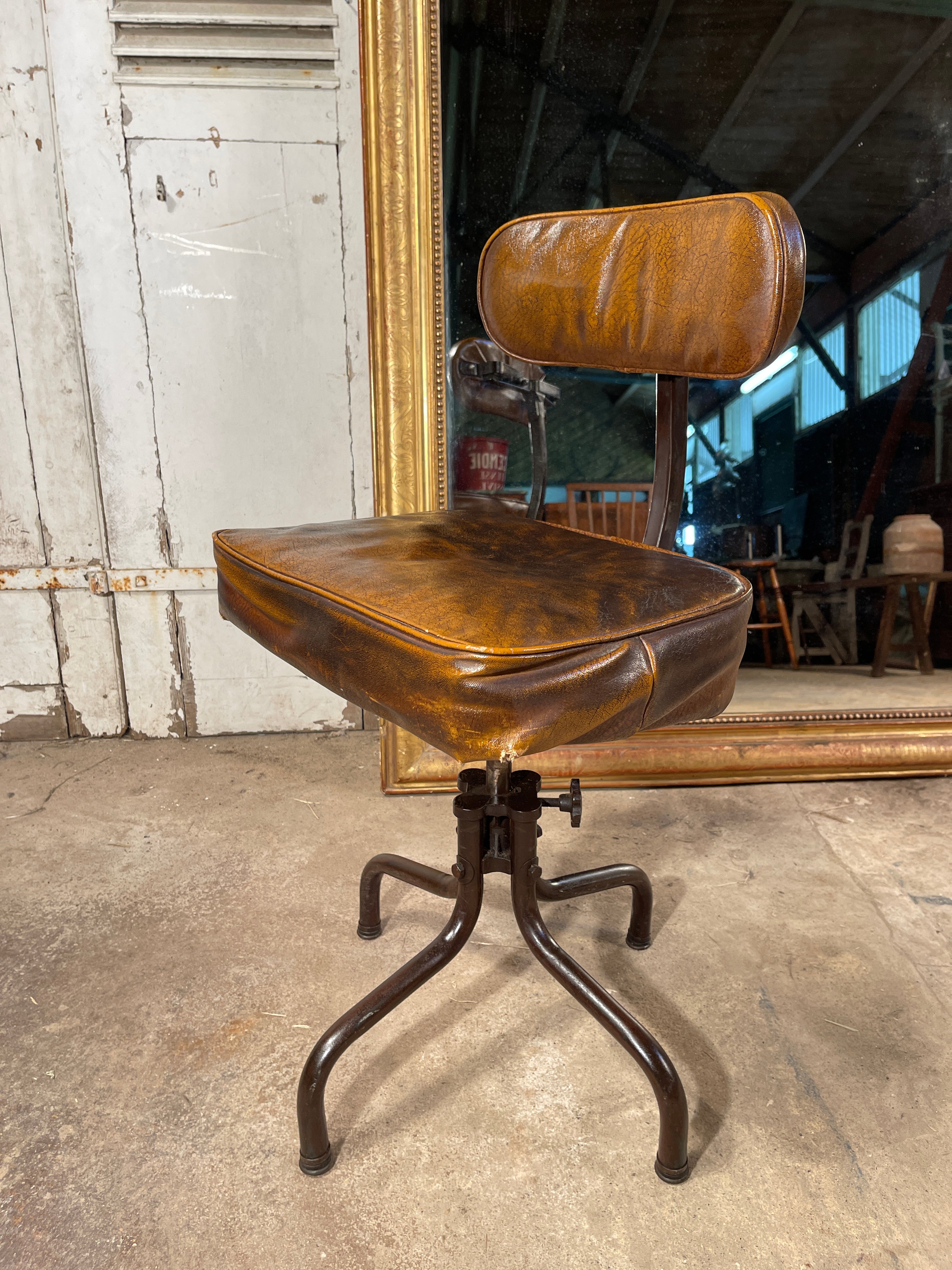 Rare Industrial Adjustable Engineers Chair From The Rolls Royce Factor ...