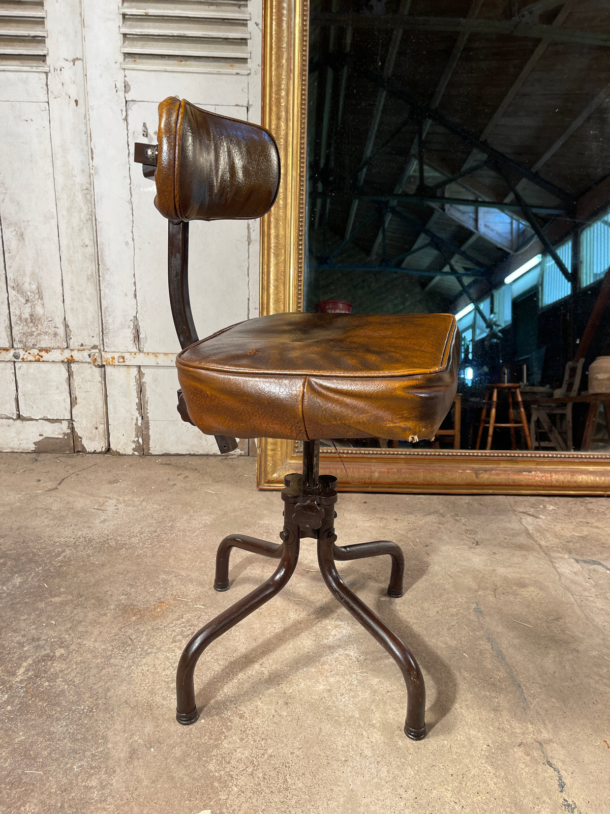 Rare Industrial Adjustable Engineers Chair From The Rolls Royce Factor ...