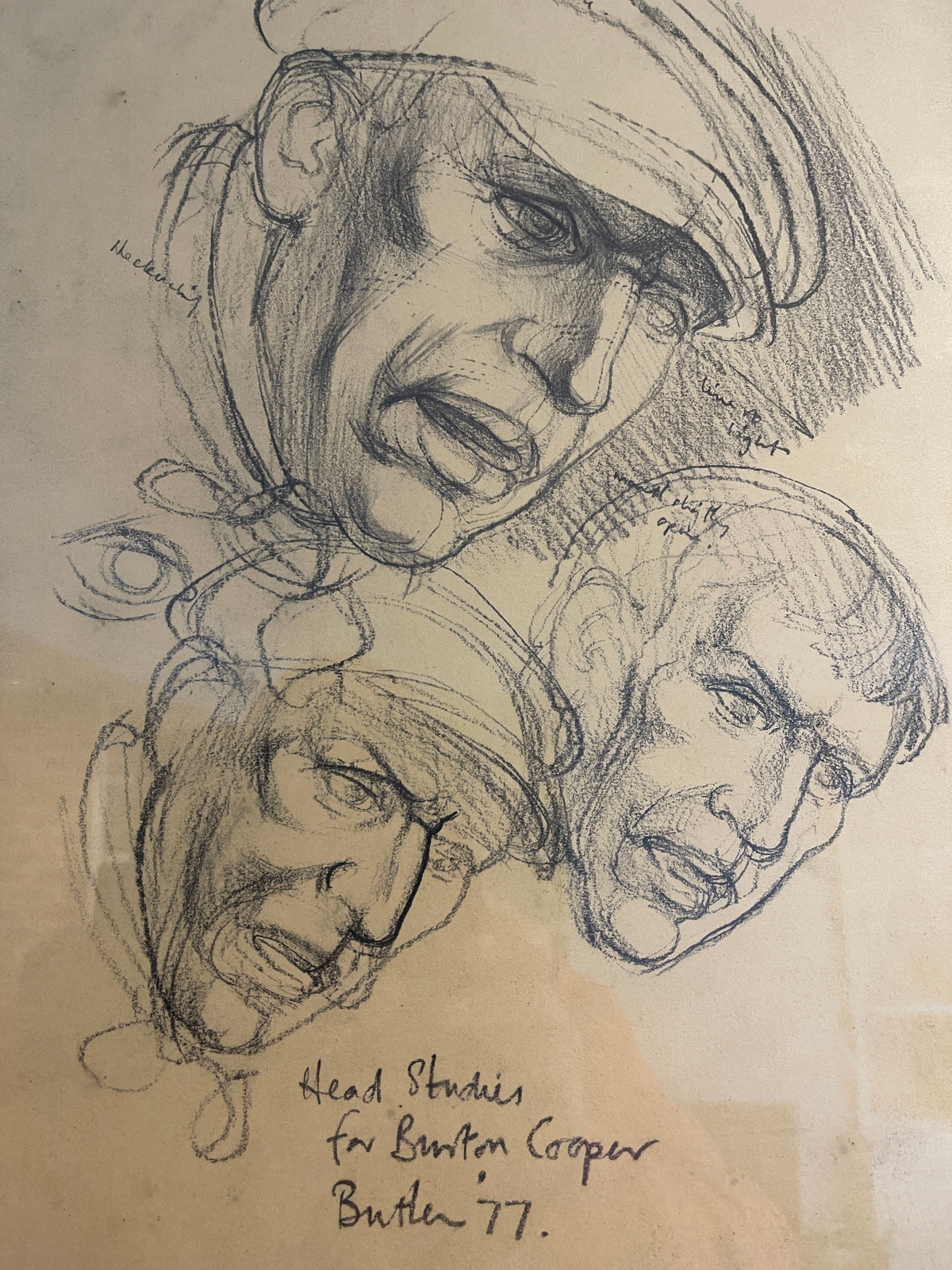 Rare Pencil Drawing Sketch Art By Royal Academy Artist James Butler He ...