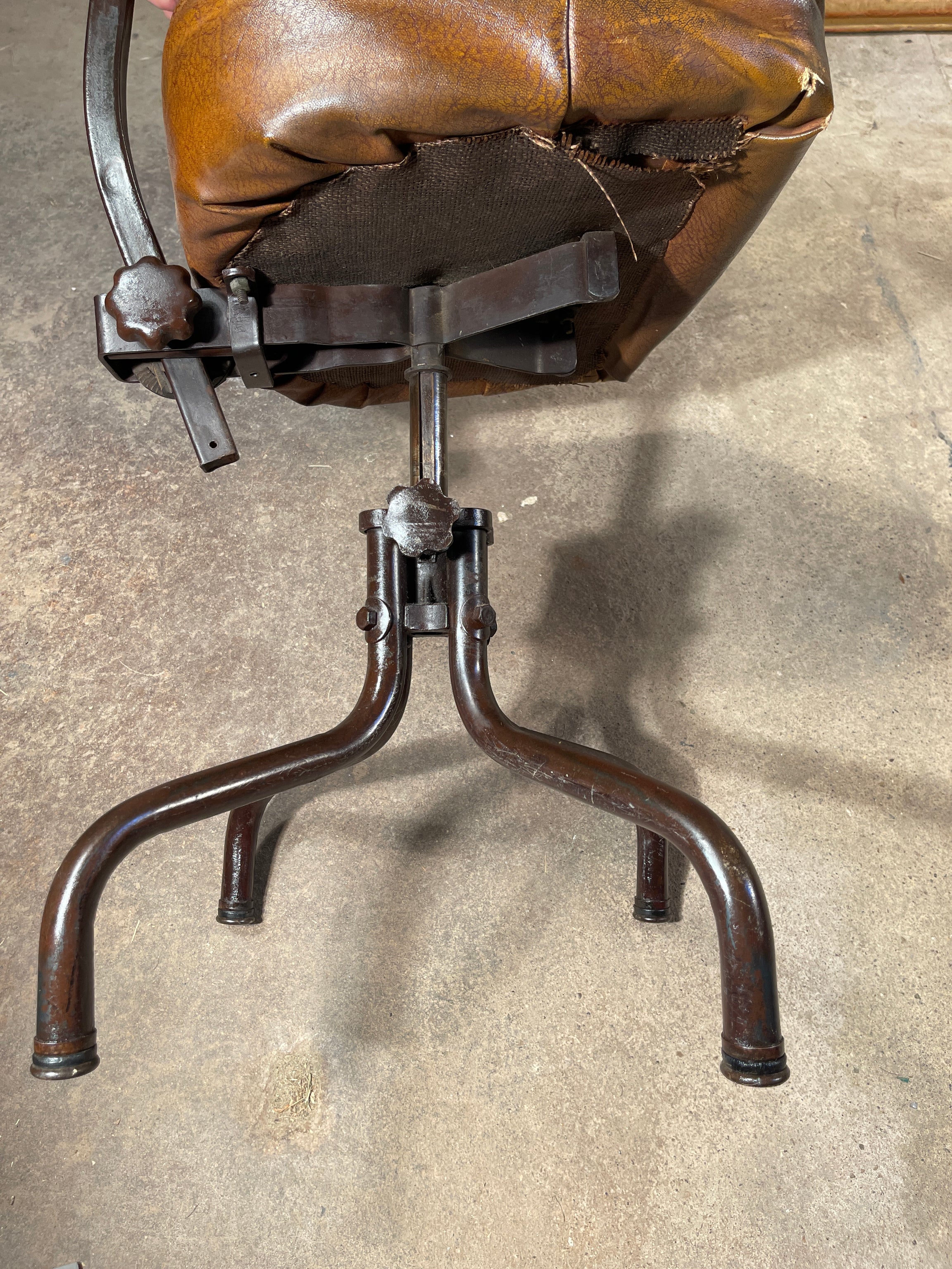 Rare Industrial Adjustable Engineers Chair From The Rolls Royce Factor ...