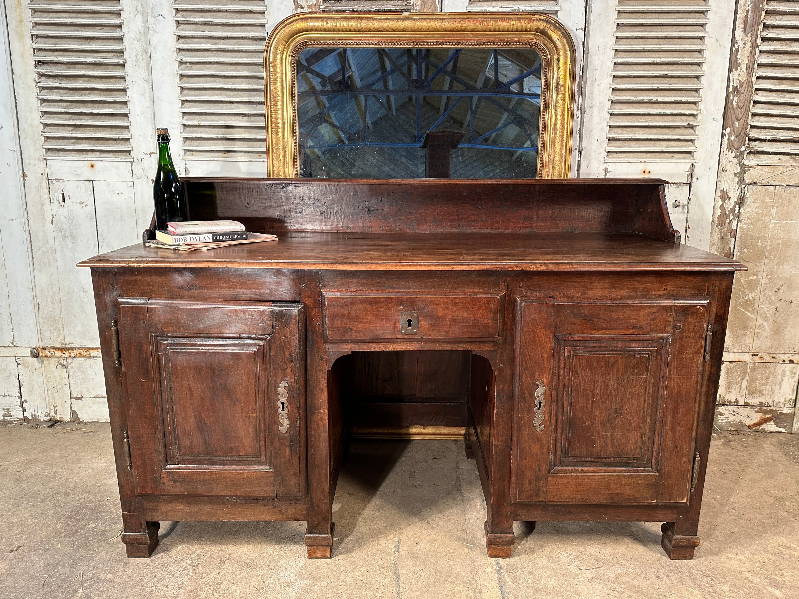 Rare Early Antique French Provincial Château Estate Managers Oak & Wal ...