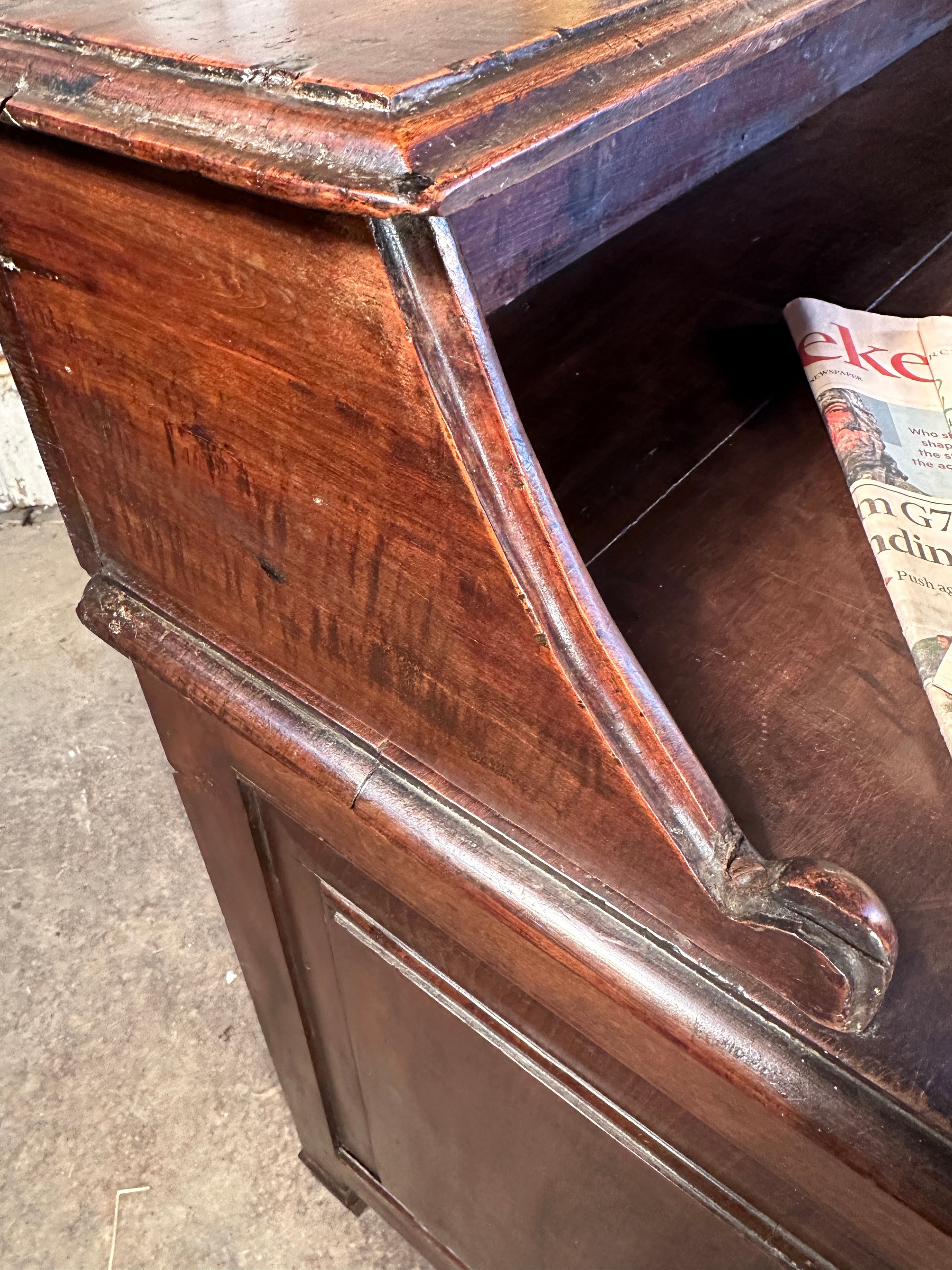 Rare Early Antique French Provincial Château Estate Managers Oak & Wal ...